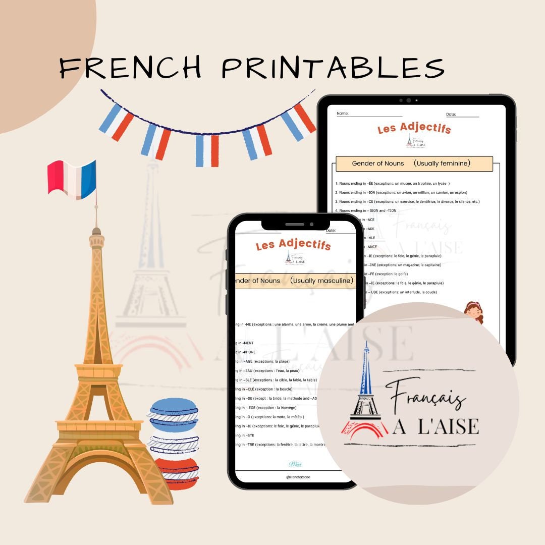 Masculin and Feminine L Gender of Nouns L the Adjectives in French L ...