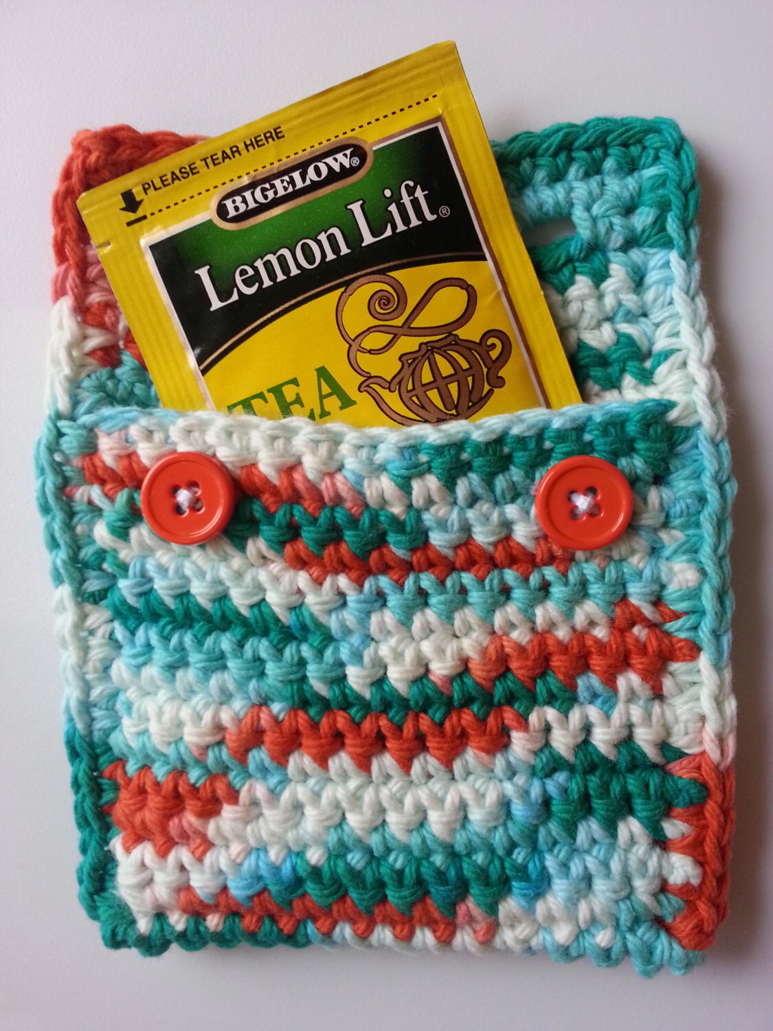 Tea Tote, Tea Bag, Tea Sack, Crochet Tea Tote, Crochet Tea Bag, Crochet ...