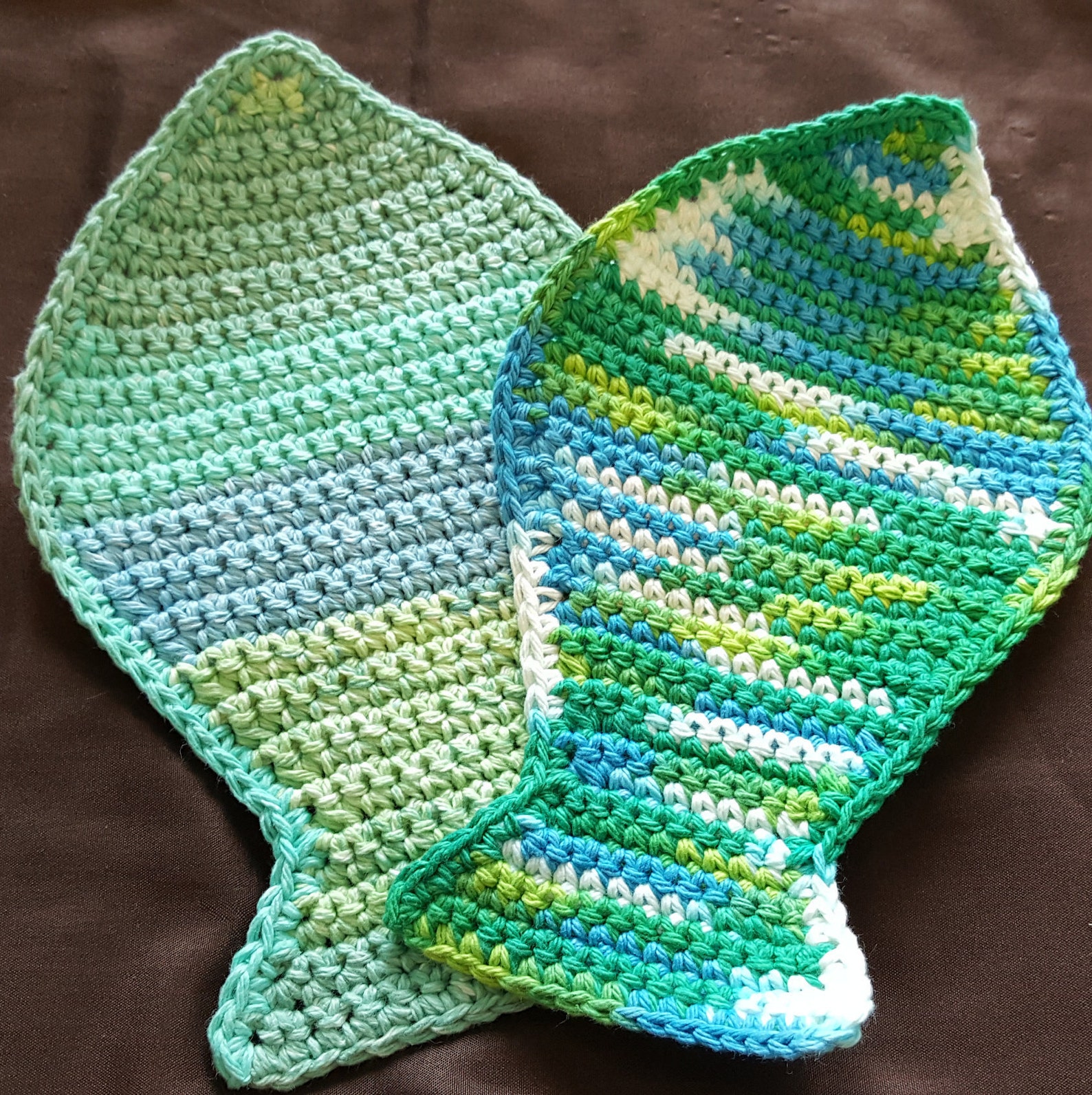 Green Fish, Dishcloth, Fish Dishcloth, Fish Wash Cloth, Fish, Multi ...