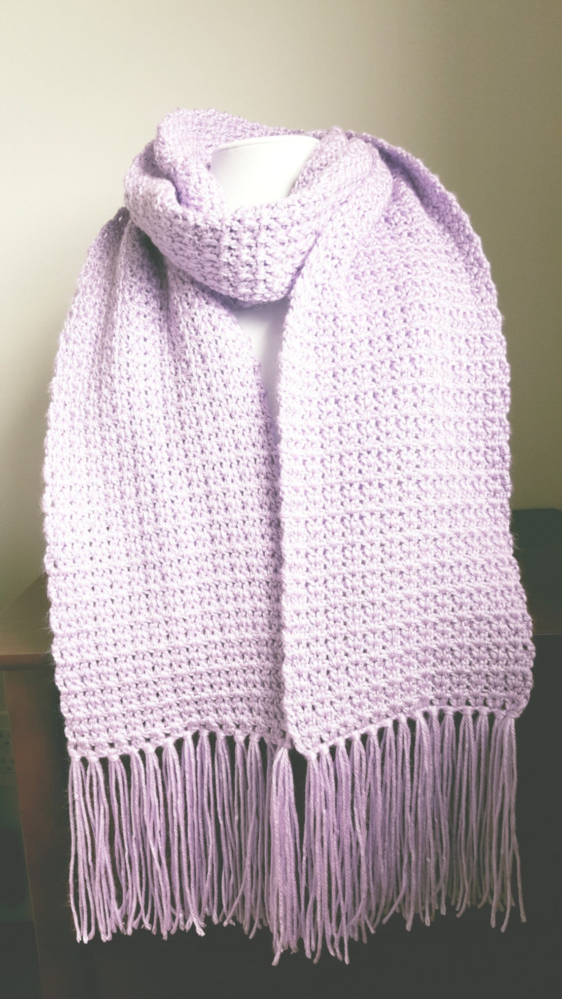 Crochet Scarf, Crochet Purple Scarf, Purple Scarf, Purple Crochet Scarf ...