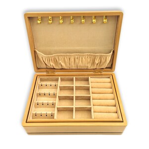 Sunflower Jewelry Box, Custom Hand Painted Gold Wood Jewelry Storage ...