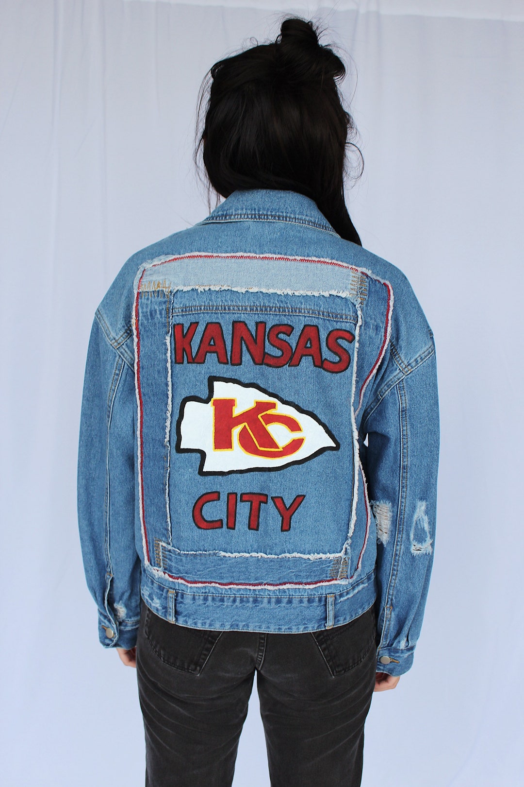 Kansas City Denim Jacket LG - Etsy
