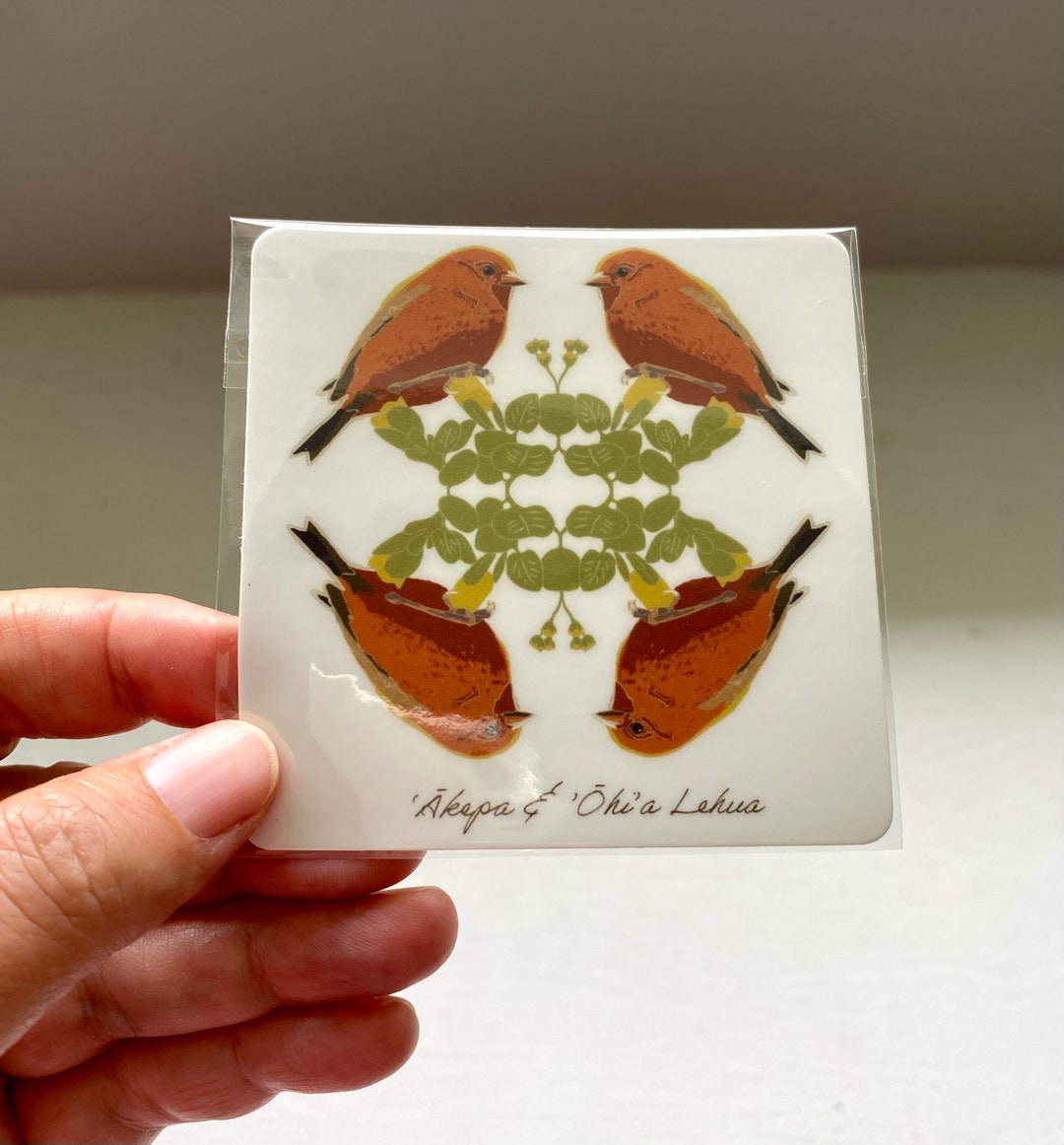 Akepa Vinyl Sticker Waterproof Sticker Bird Sticker Hawaii 3 Inch ...