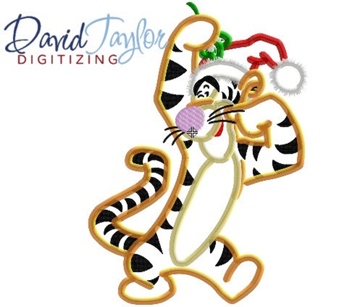 Christmas Tigger Santa Hat 4x4 5x7 6x10 and 7x10 in 9 - Etsy