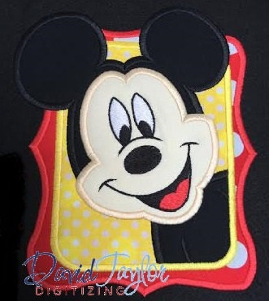 Mickey Frame 4x4 5x7 6x10 and 9x8 in 9 Formats Applique | Etsy