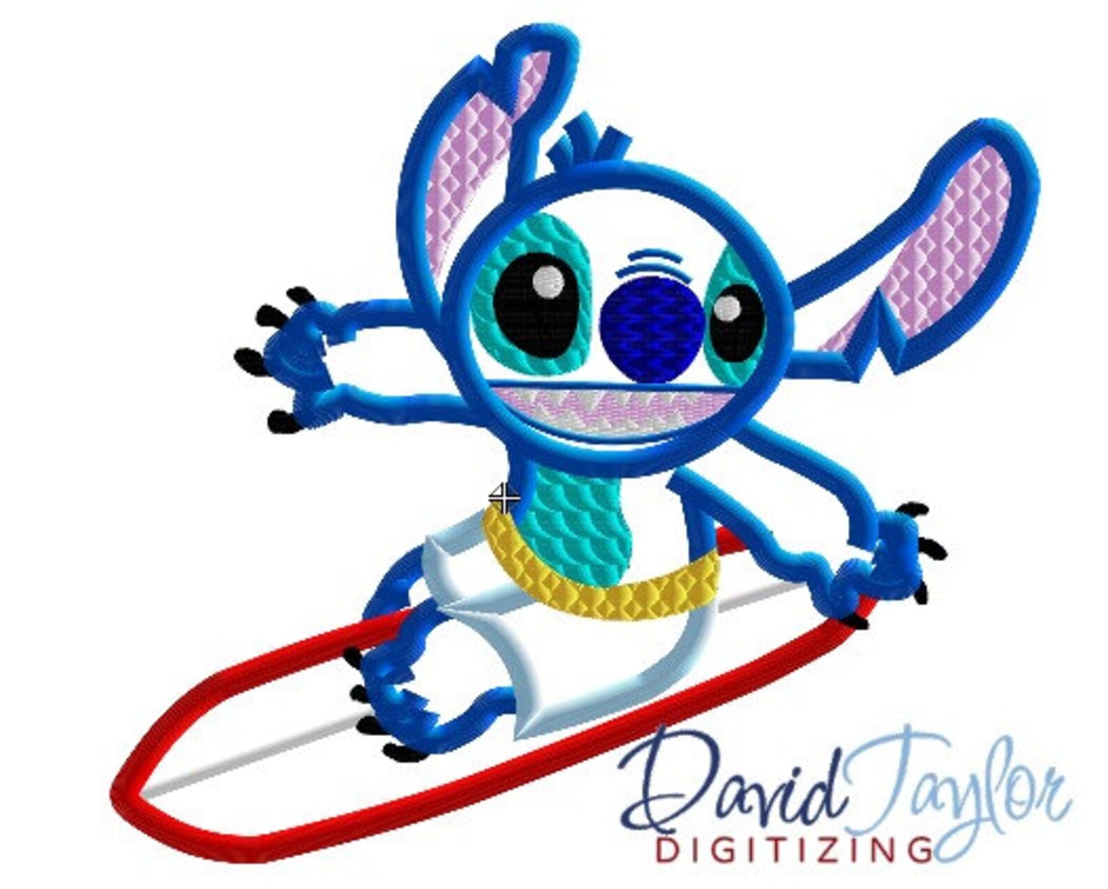 Beach Lilo and Surfboard Stitch 2 Designs 4x4 5x7 6x10 in | Etsy