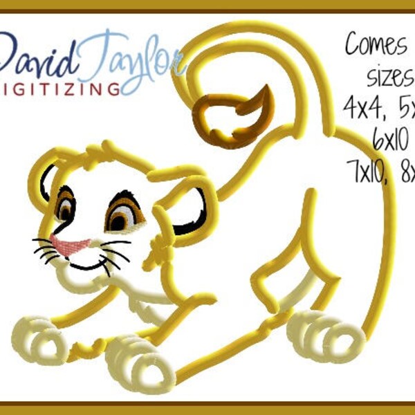 Lion Applique - Etsy