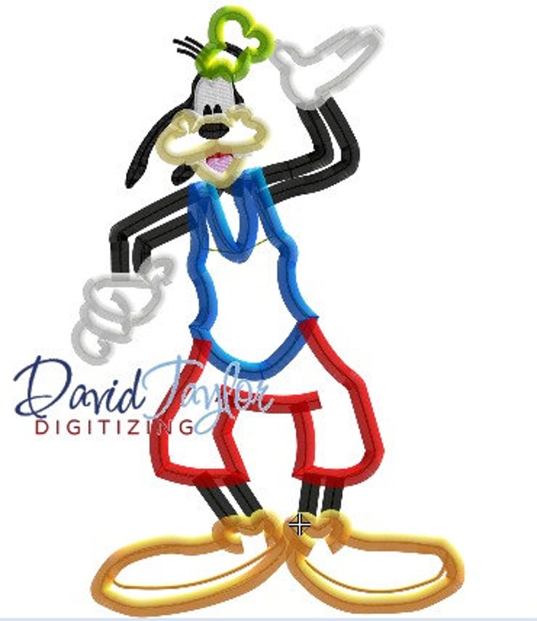 Beach Goofy Embroidery Design 4x4, 5x7, 6x10 in 9 Formats-applique ...