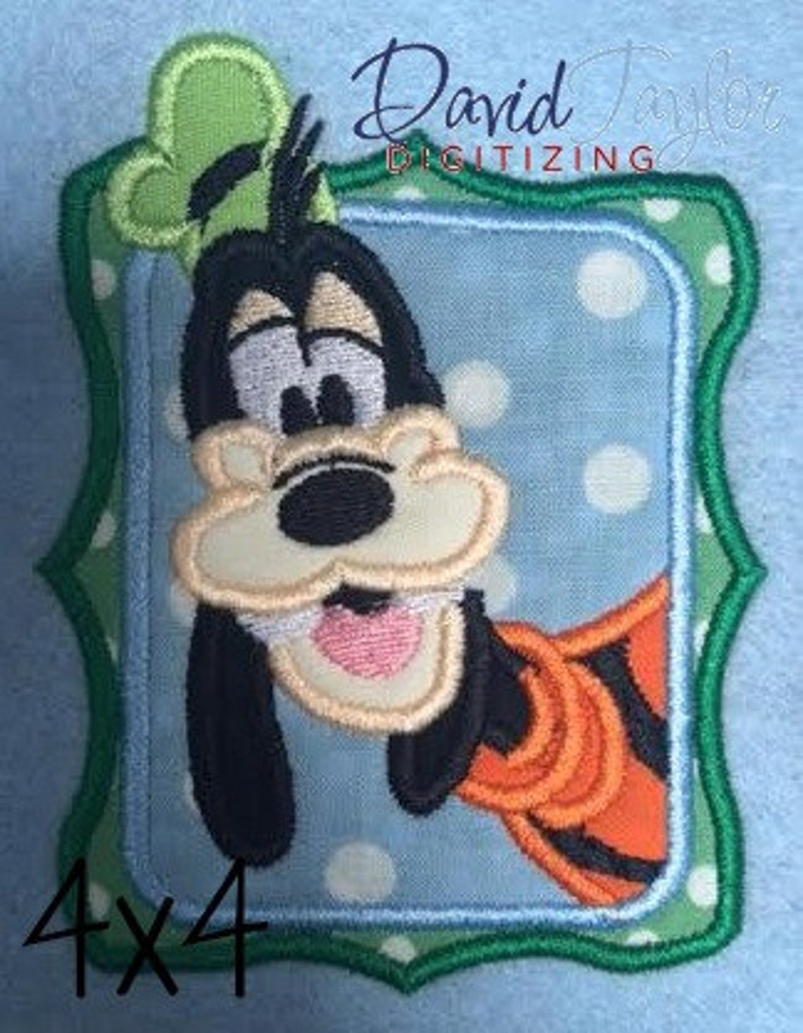 Goofy Frame 4x4 5x7 6x10 and 9x8 in 9 Formats Applique - Etsy
