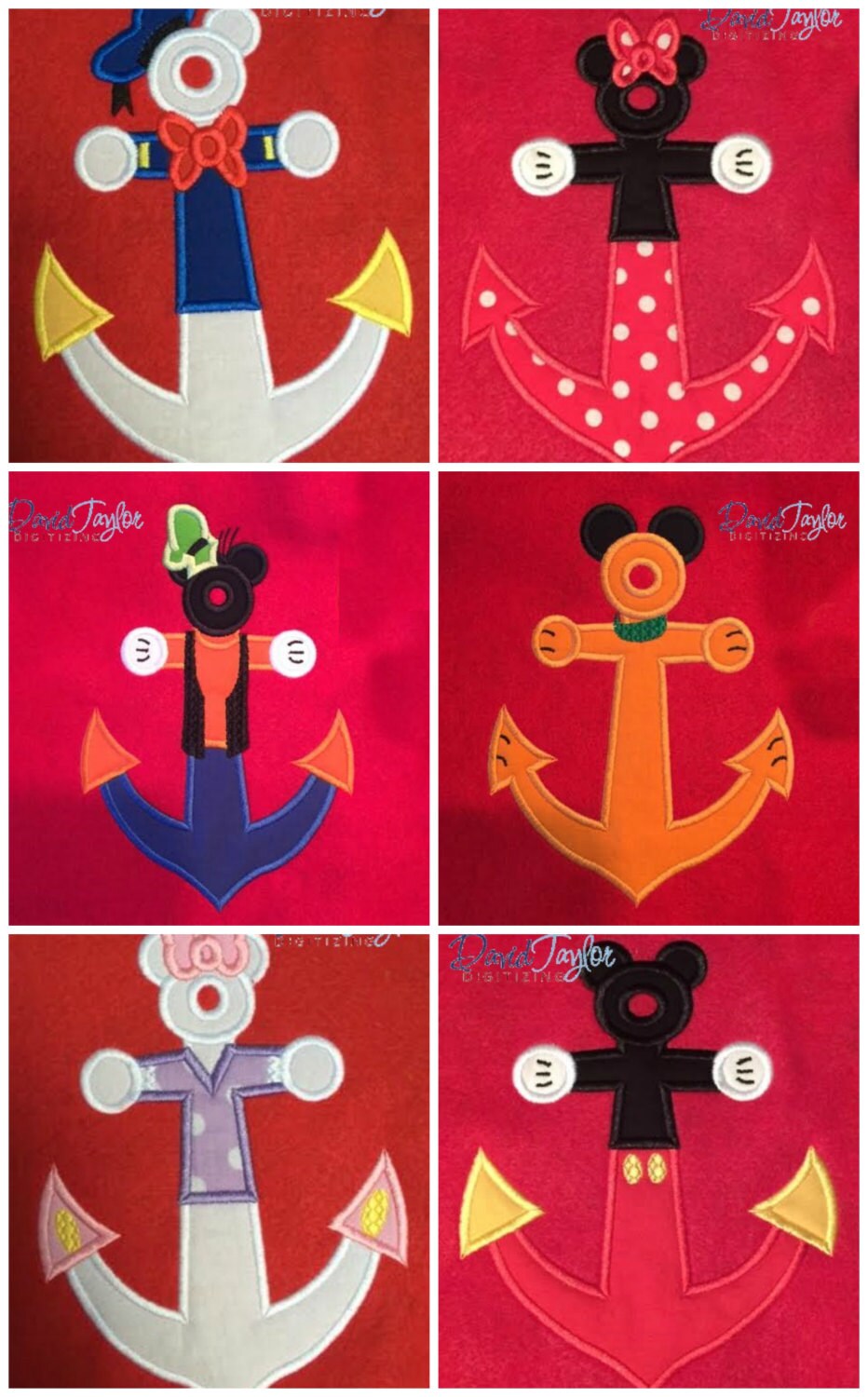 Fab 6 DCL Anchor 6 Designs Embroidery Machine Design | Etsy