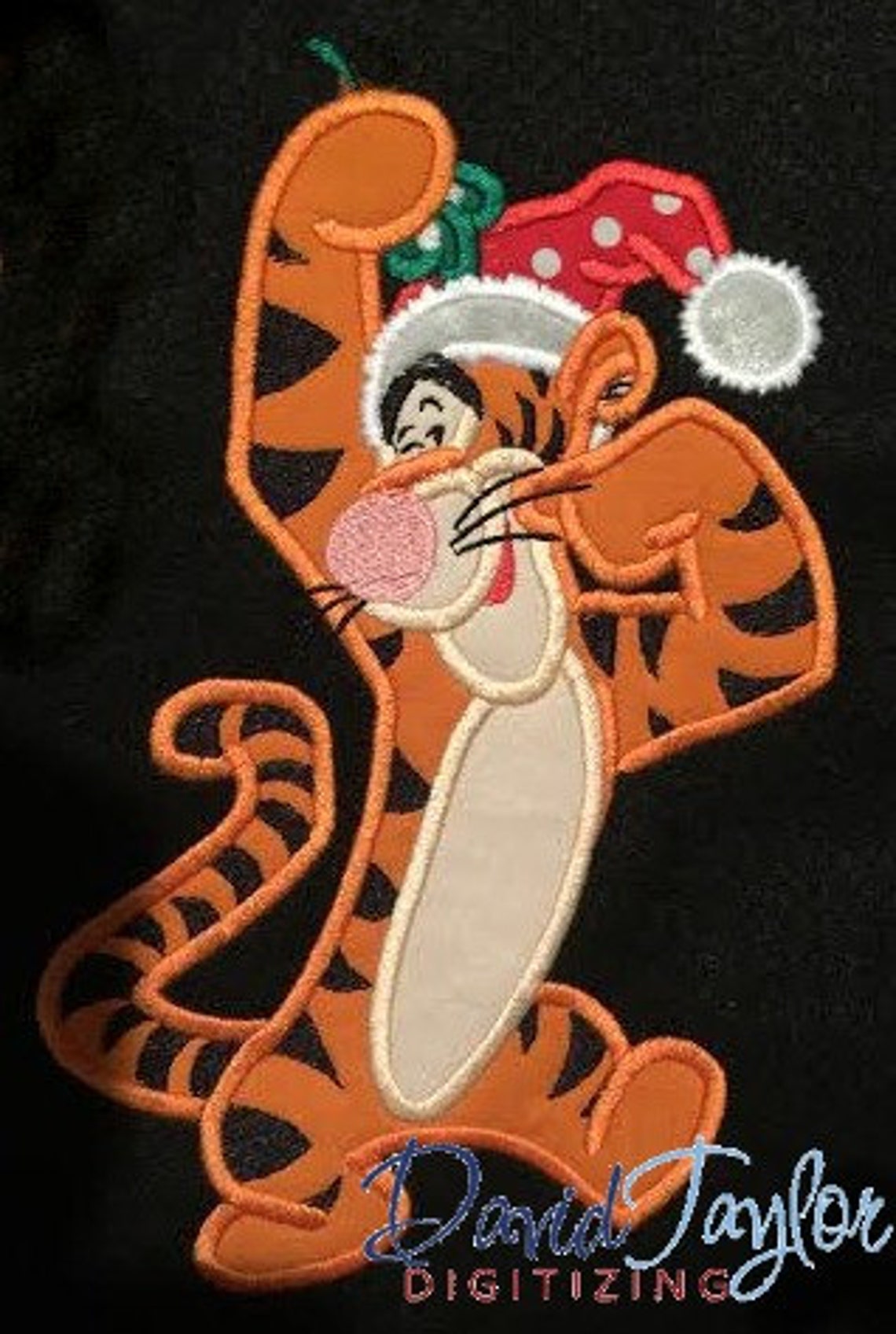 Christmas Tigger Santa Hat 4x4 5x7 6x10 and 7x10 in 9 - Etsy