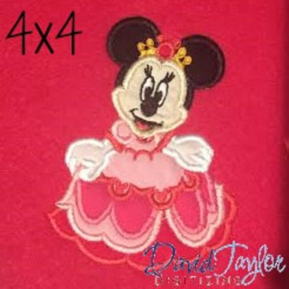 Princess Minnie Embroidery Design 4x4 5x7 6x10 7x10 in 9 - Etsy