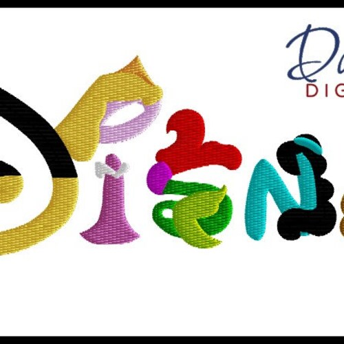 Disney Princess Embroidery Design 4x4 5x7 in 9 Formats-instant - Etsy