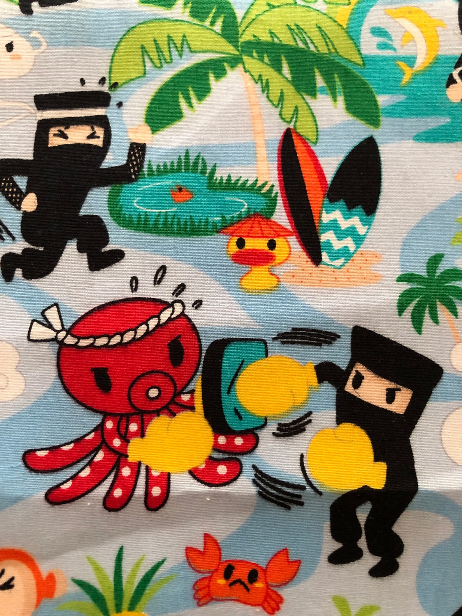 Anime Fruit Slice Ninja Fabric in Blue **ships From U.S. - Etsy