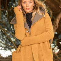 Q047---women's Winter Boiled Wool Oversized Coat in Deep Moss Green ...