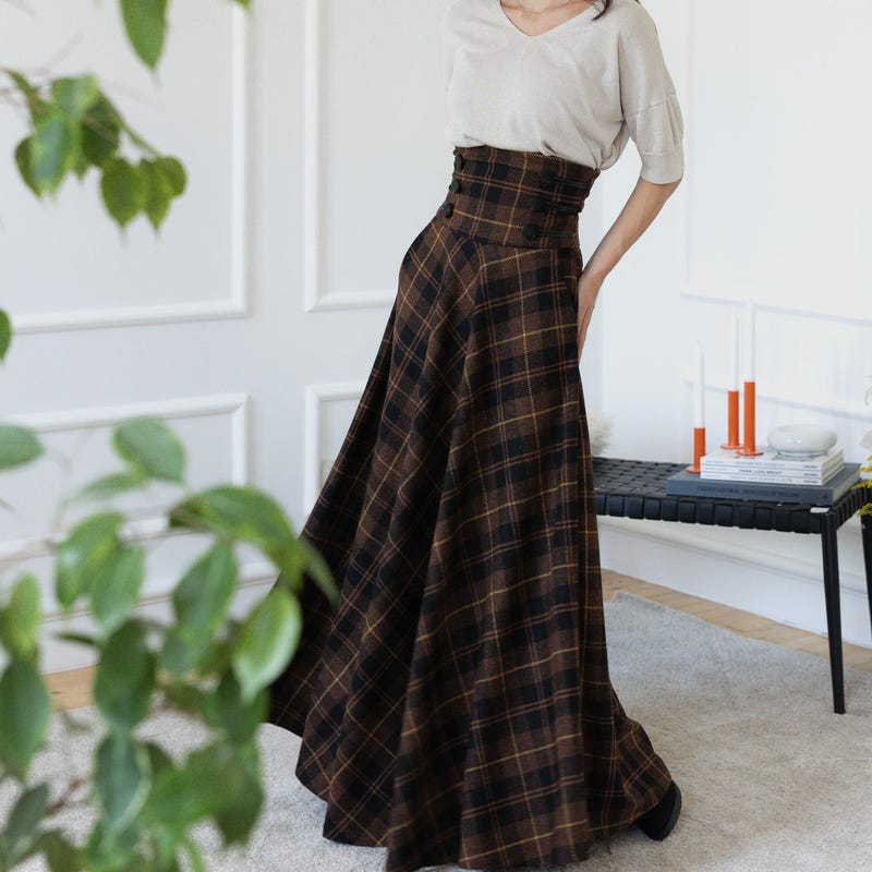 Gothic Skirt Plaid - Etsy