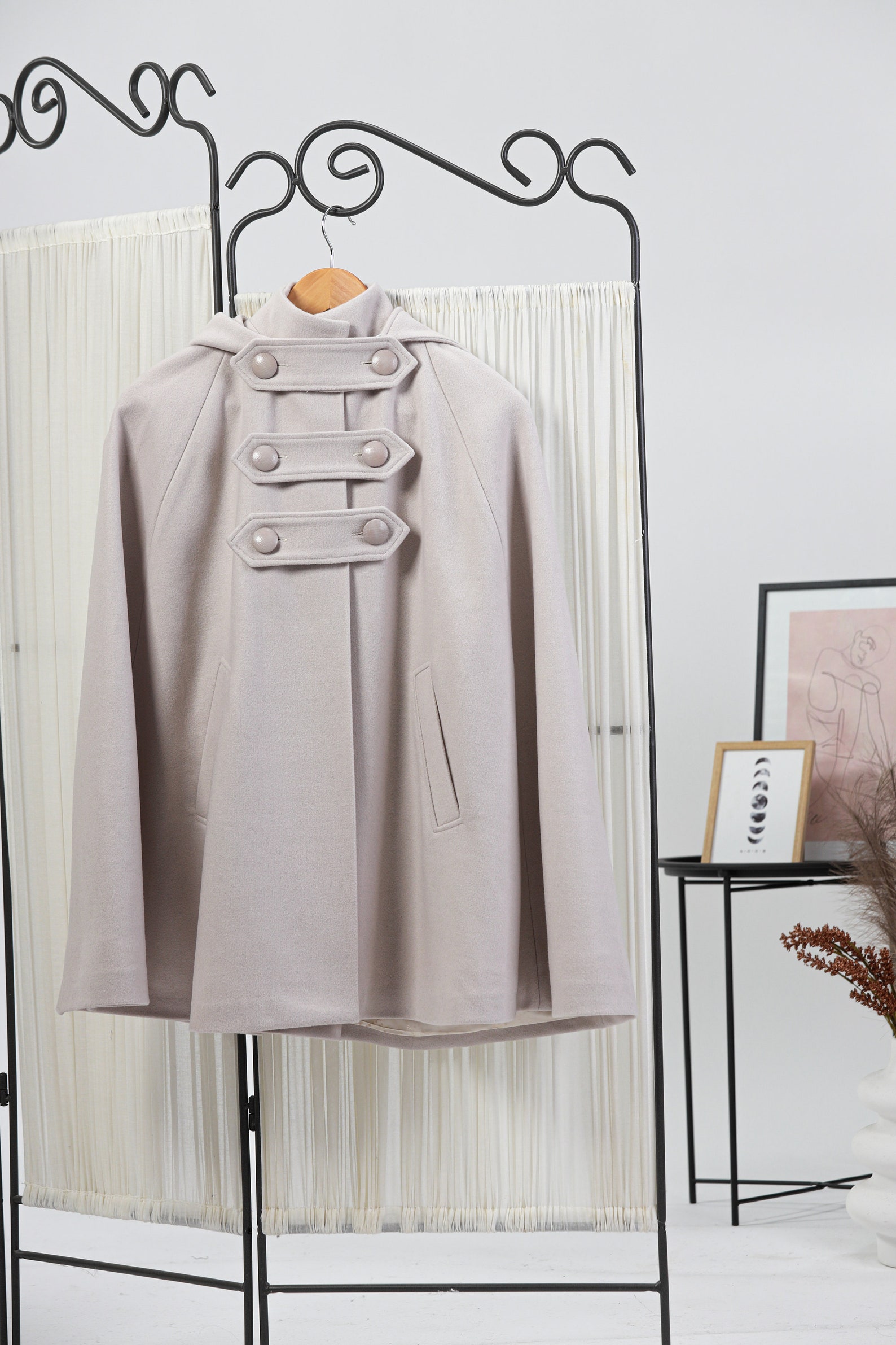 Elven Forest Cape Coat With Roomy Hood Large Blazer Cloak - Etsy