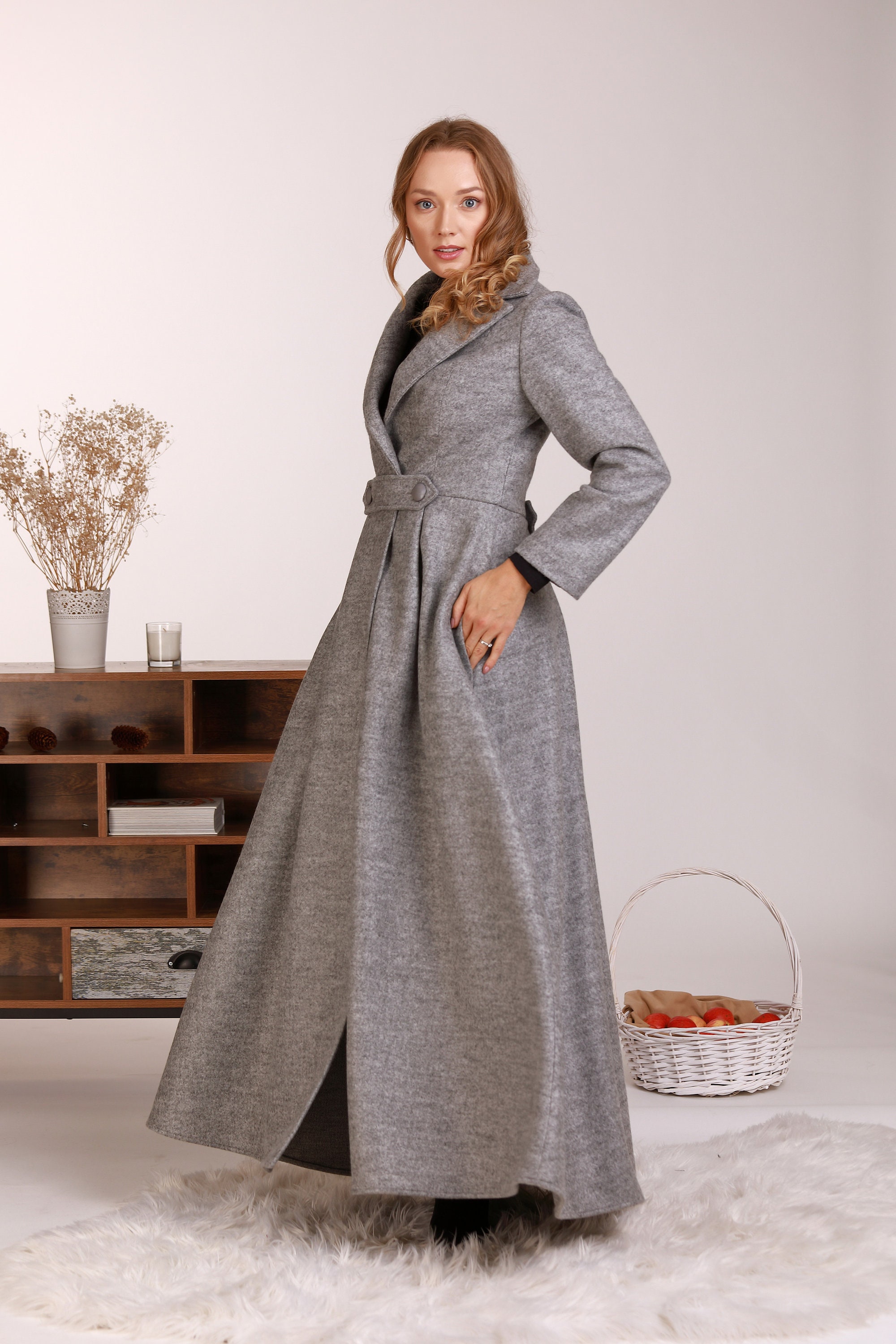 Floor Length Winter Riding Coat Wool Princess Overcoat - Etsy