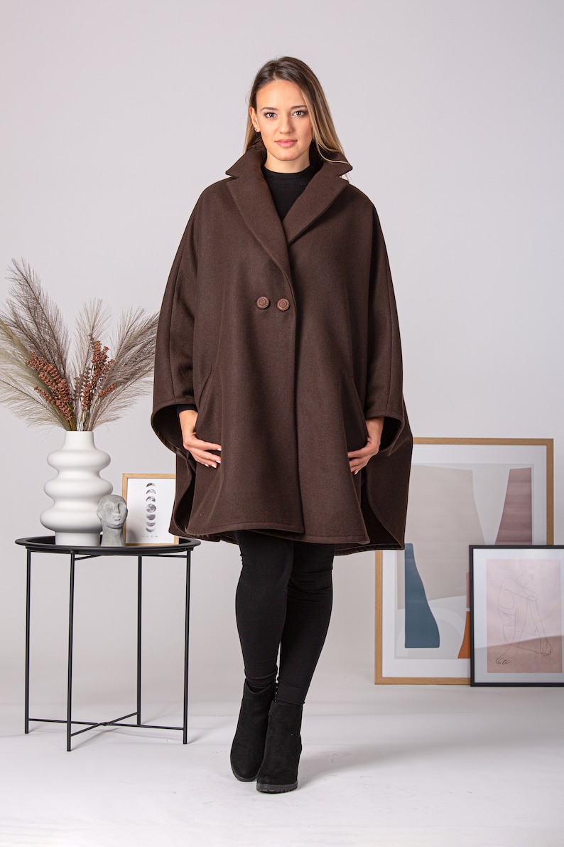 Ladies Wool Cape Coat Poncho Cloak Overcoat Long Renaissance - Etsy
