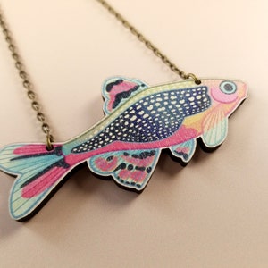 Galaxy Rasbora Tropical Fish Necklace ~ Chunky Maximalist Quirky ...