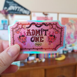 Admit One Ticket to Hell ~ Funny Holographic Laptop Sticker - Etsy