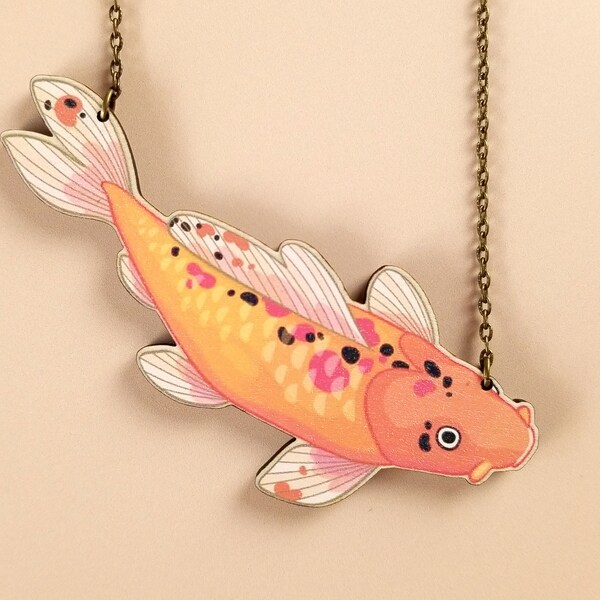 Unique Koi Fish Necklace - Etsy
