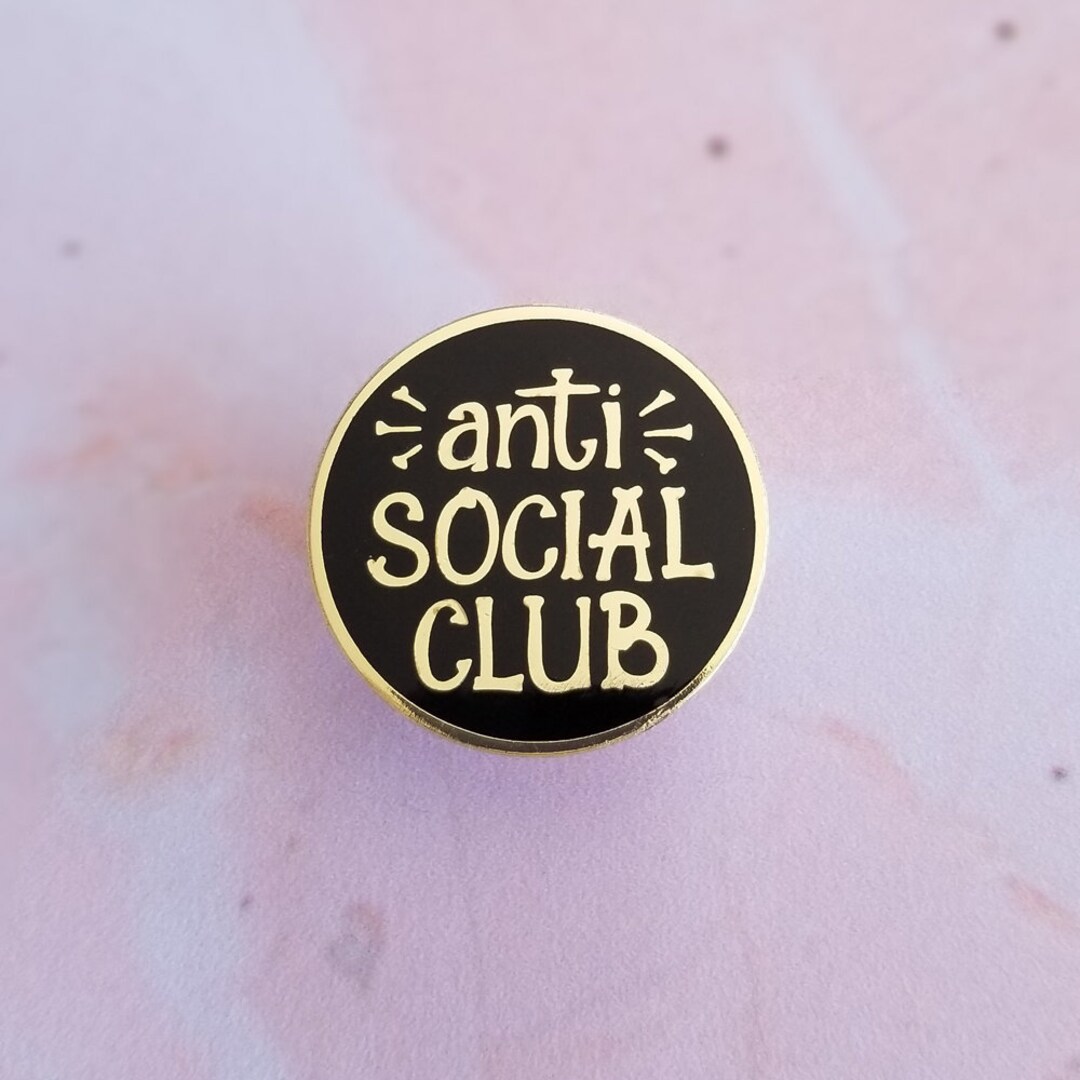 Anti Social Club Hard Enamel Pin Badge - Etsy