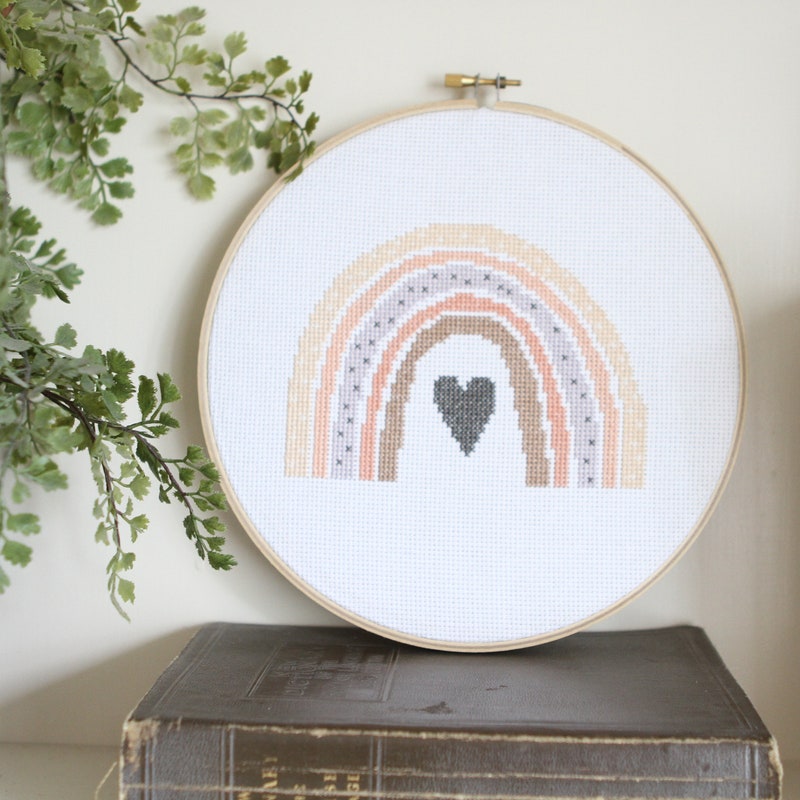 Rainbow Cross Stitch - Etsy
