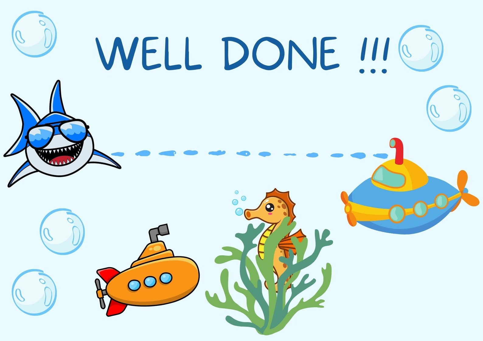 Reward Chart, Printable Underwater Reward Chart, Kids Fishy Reward ...