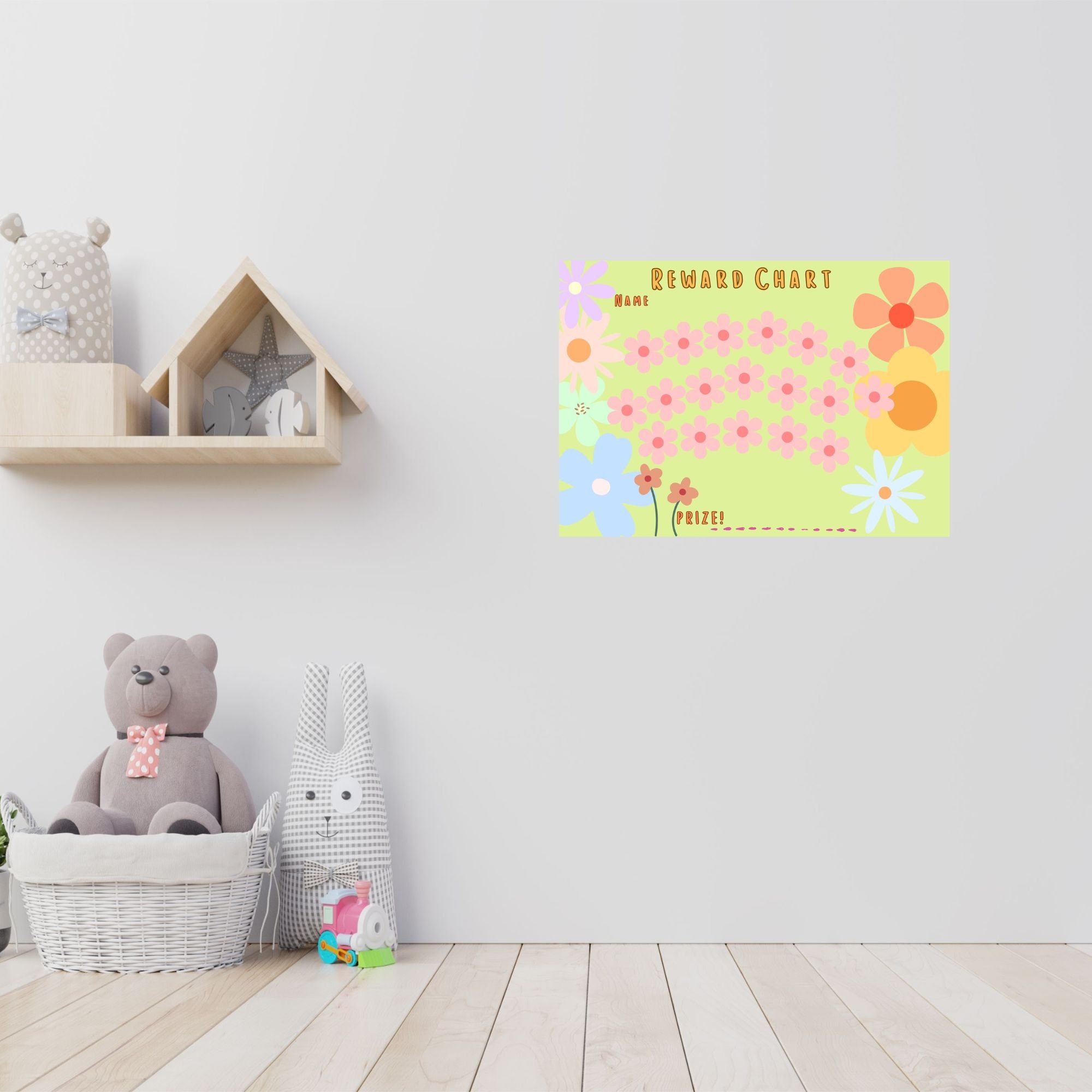 Reward Chart, Printable Flowers Reward Chart, Kids Flowery Reward Chart ...