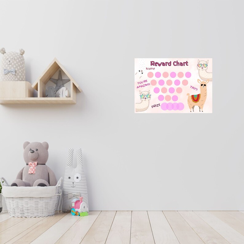 Reward Chart, Printable Llama Reward Chart, Kids Llama Reward Chart ...