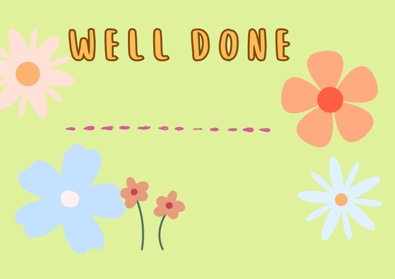 Reward Chart, Printable Flowers Reward Chart, Kids Flowery Reward Chart ...