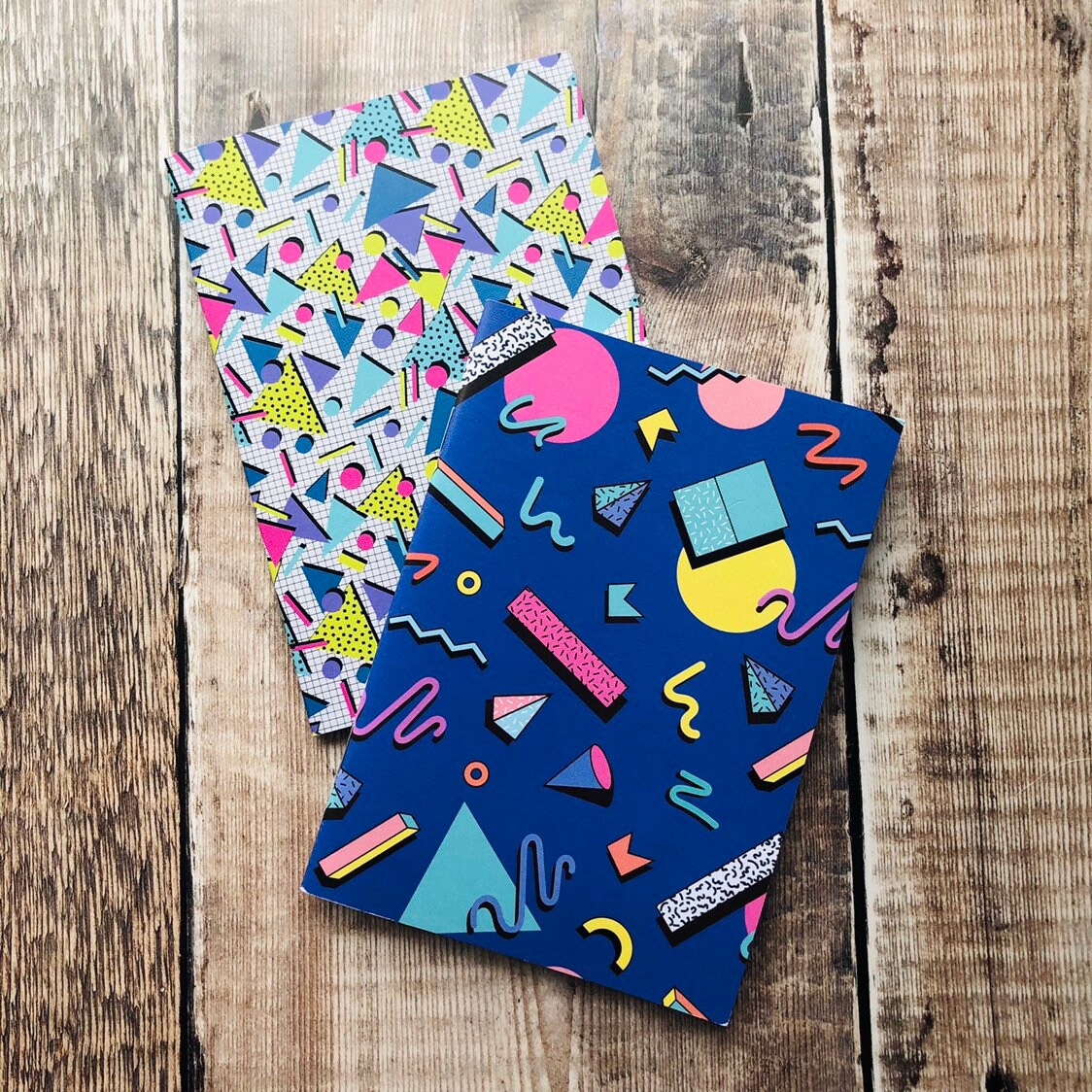 Super Cool Bright 80s Notebooks A6 Plain Recycled Paper | Etsy