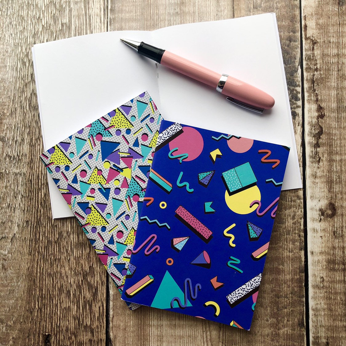 Super Cool Bright 80s Notebooks A6 Plain Recycled Paper - Etsy