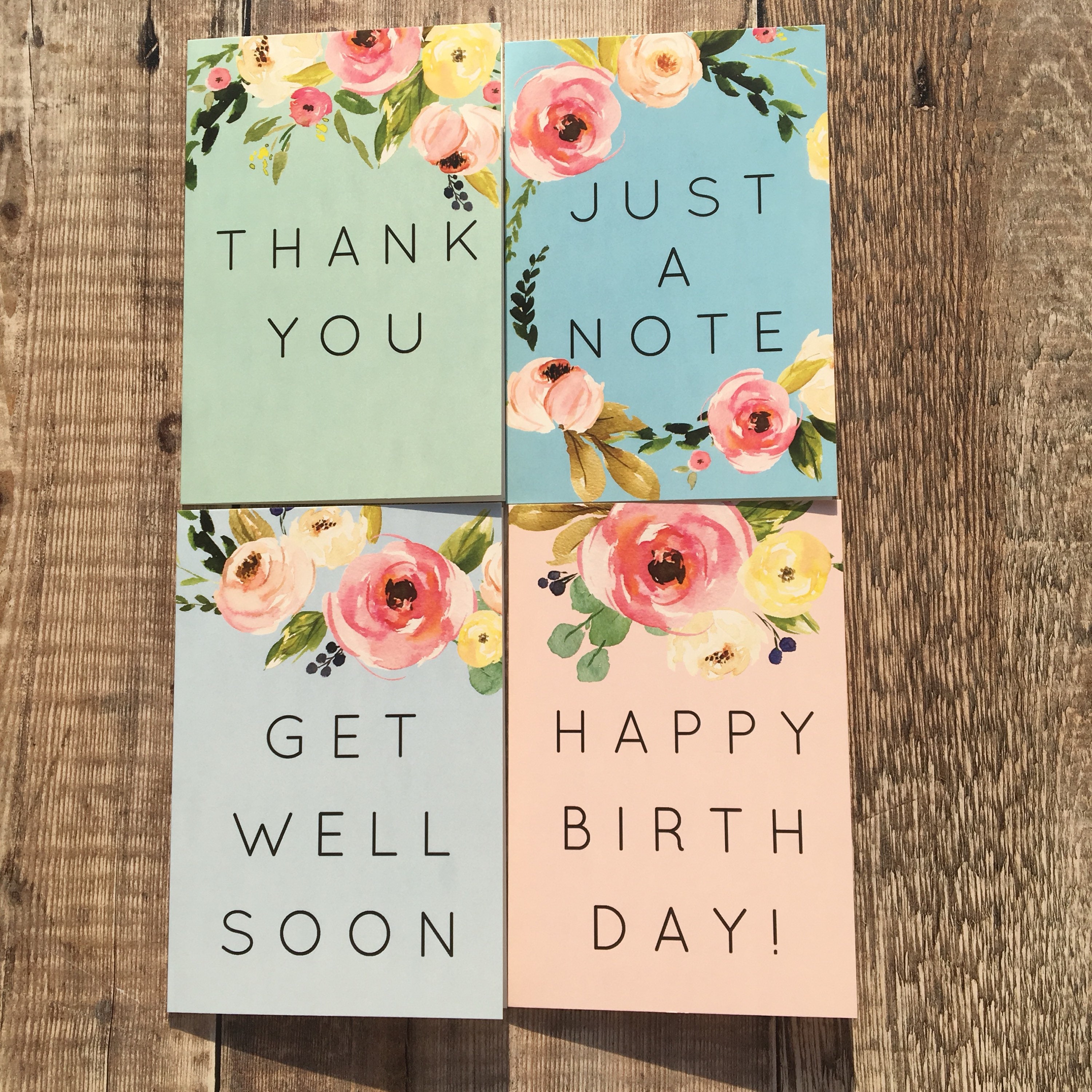 Floral Get Well Soon A6 Blank Card, With Kraft Envelope - Etsy