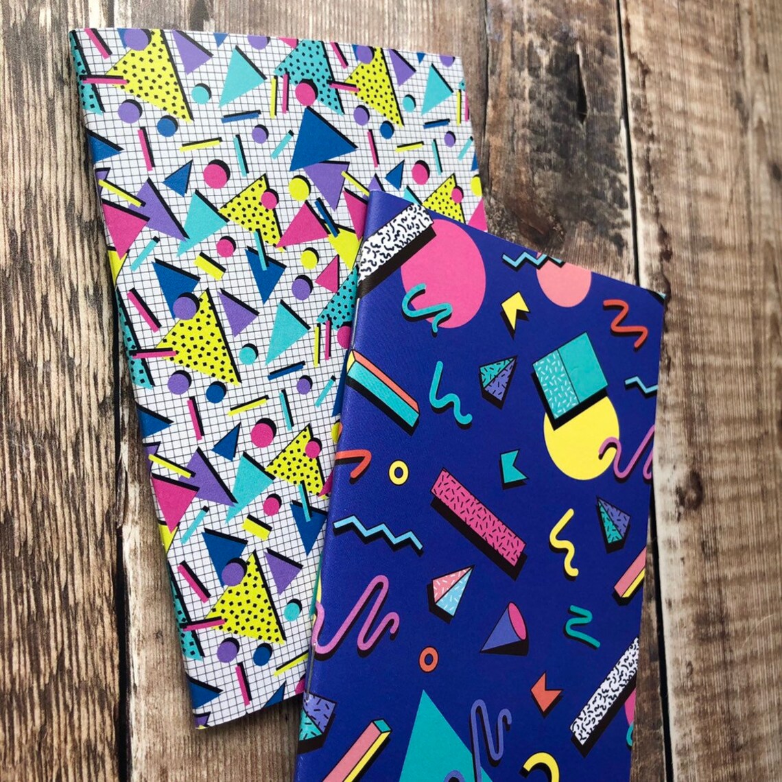 Super Cool Bright 80s Notebooks A6 Plain Recycled Paper | Etsy