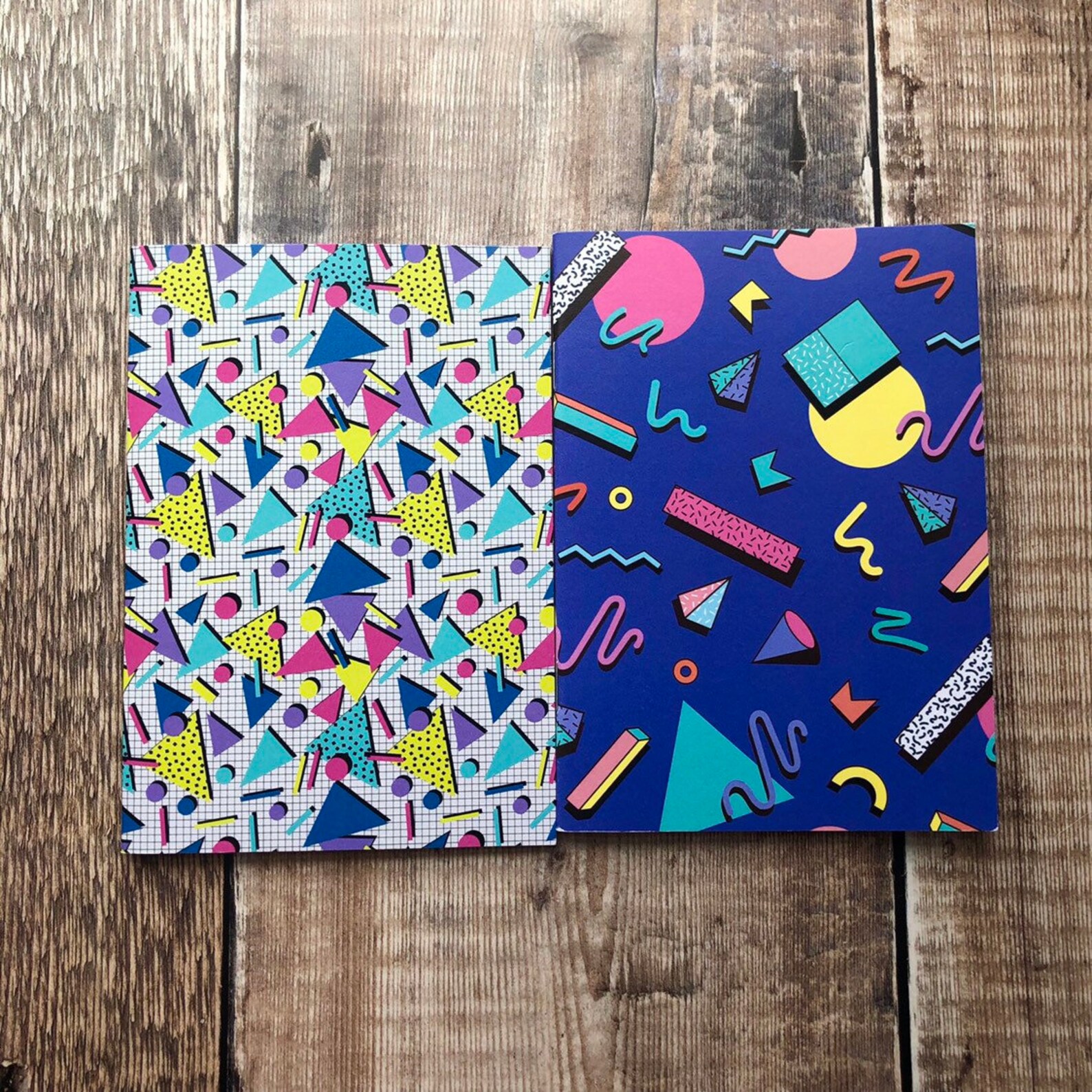Super Cool Bright 80s Notebooks A6 Plain Recycled Paper | Etsy