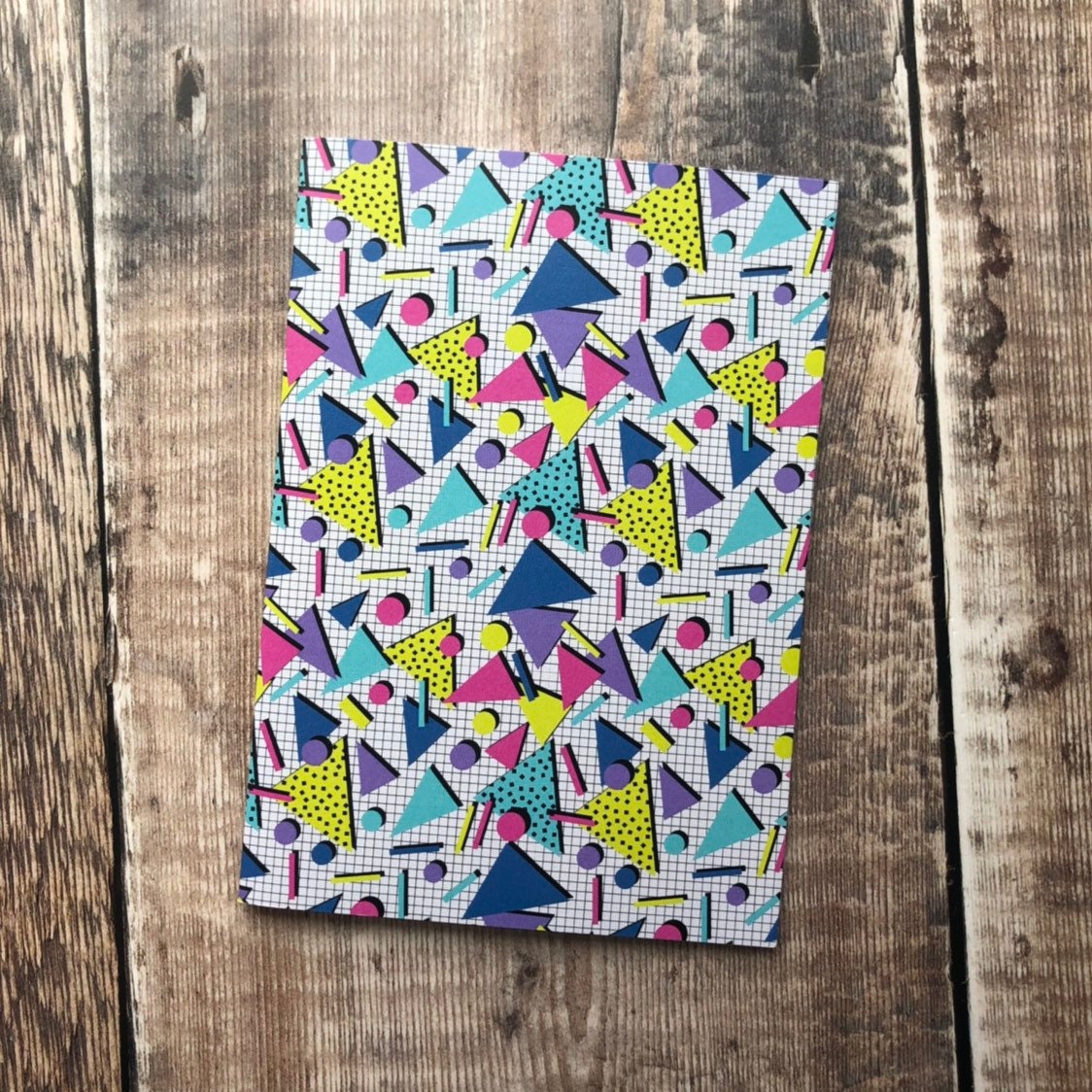 Super Cool Bright 80s Notebooks A6 Plain Recycled Paper | Etsy