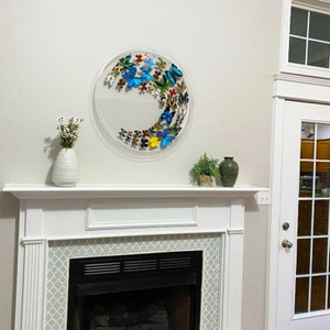60x25" Double Panel Display, Butterfly Display, Framed Butterflies ...