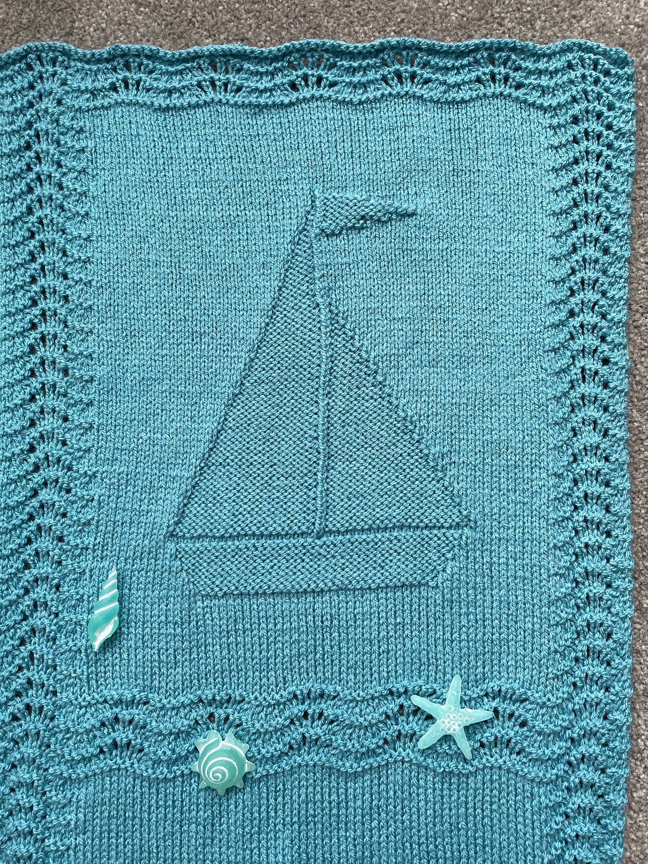 Knitting Pattern DK Baby Blanket Sailing Boats Pdf - Etsy UK