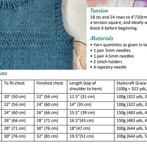 Knitting Pattern Aran Weight Child's Sleeveless Sweater Swift Pdf - Etsy UK