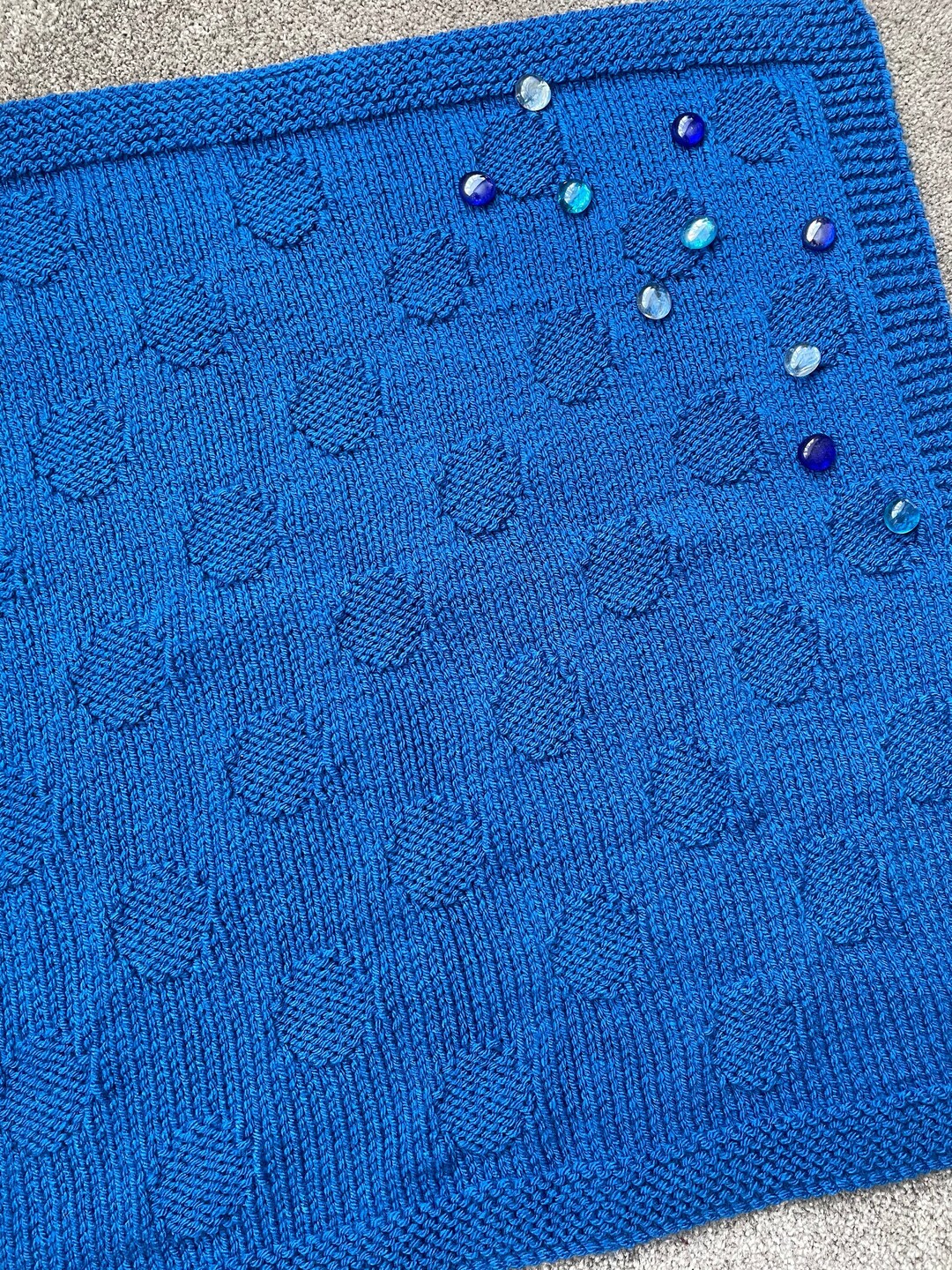 Knitting Pattern Chunky Baby Blanket Polka Dots Pdf - Etsy