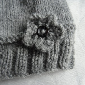 Ladies Hat Easy Knitting Pattern Girls Hat Flower Trim - Etsy