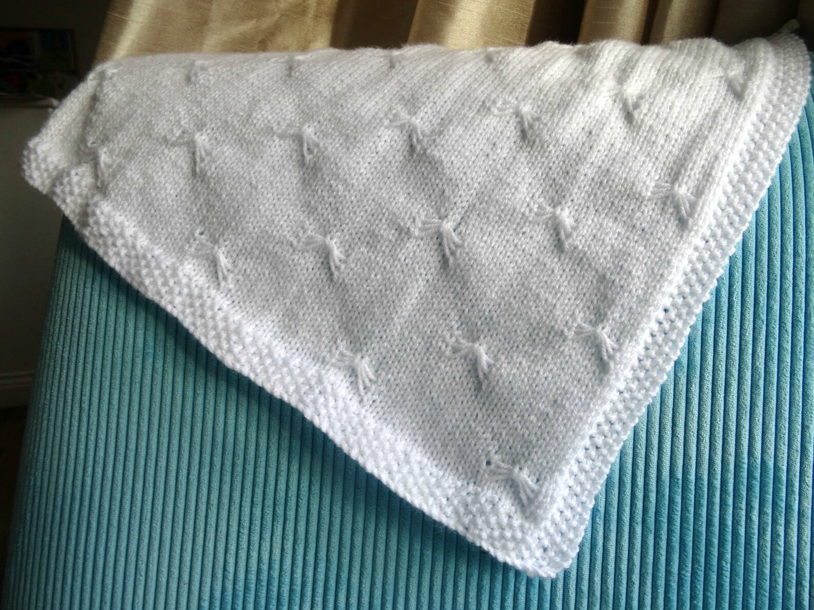 Knitting Pattern DK Baby Blanket Butterflies or Bows Pdf - Etsy