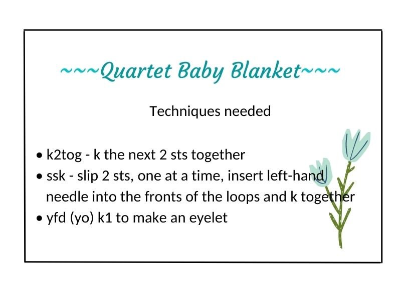 Knitting Pattern DK Baby Blanket Quartet Pdf - Etsy Canada