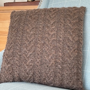 Knitting Pattern Cabled DK Cushion Cover Forestry 16 - Etsy