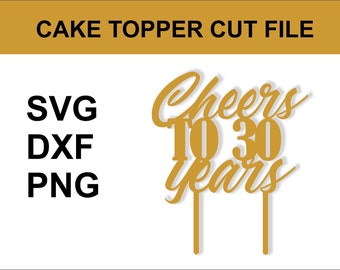 30 Pearl Years Cake Topper / Wedding Anniversary Party Decor / White 30 ...