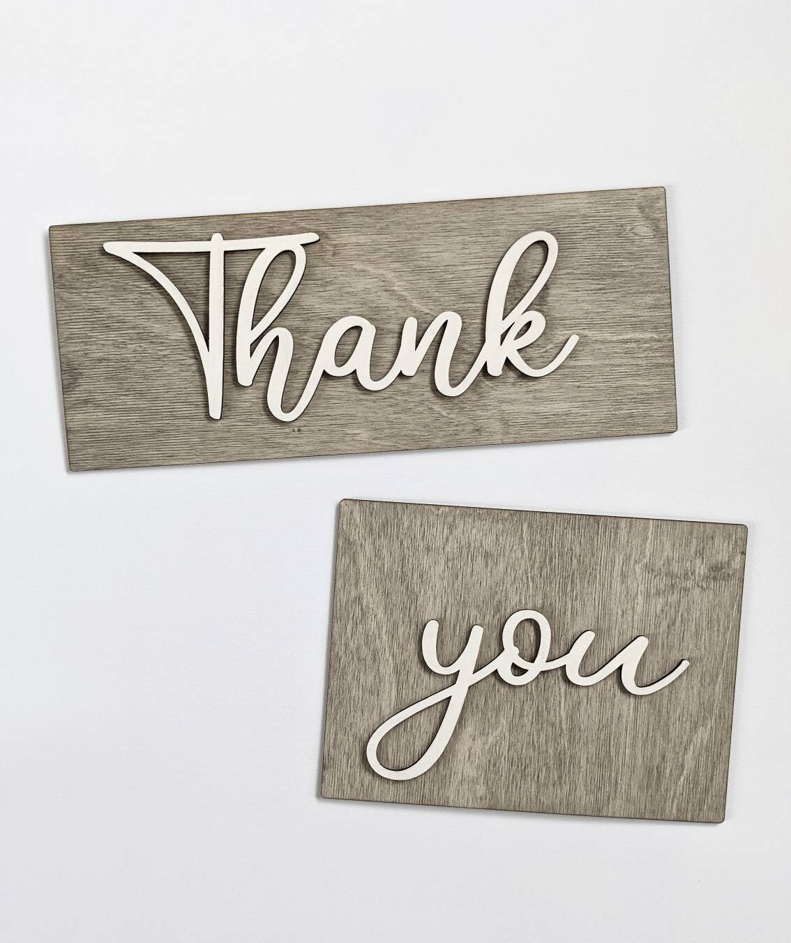 Thank You Wood Signs Wedding Photo Prop Signs Thank You Cards - Etsy
