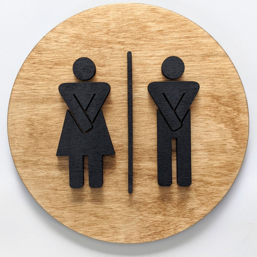 Bathroom Door Sign - Mens Womens Funny Pee Dance Bathroom Decor - Etsy