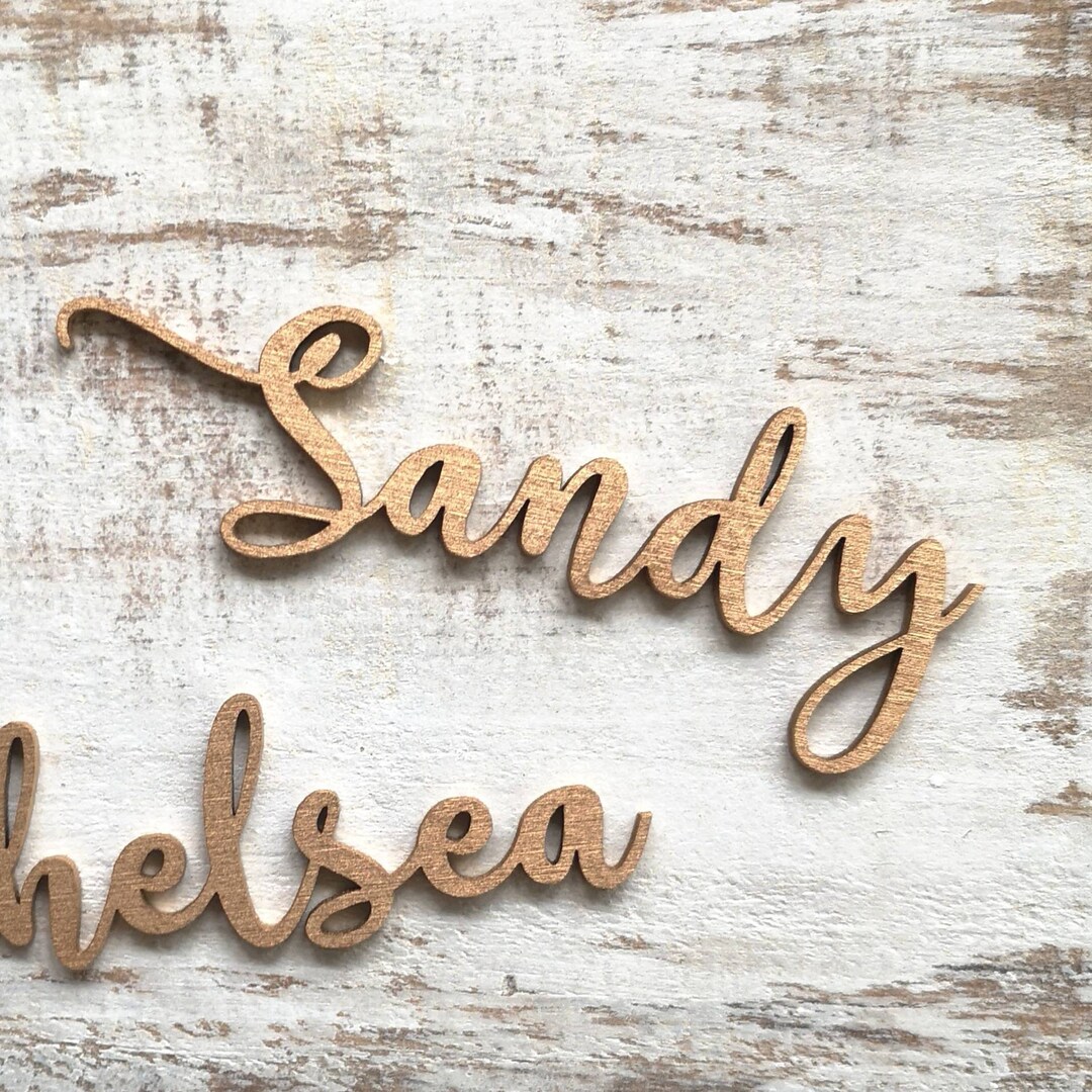 Wedding Place Cards Personalized Wood Laser Cut Name Tags for Place ...